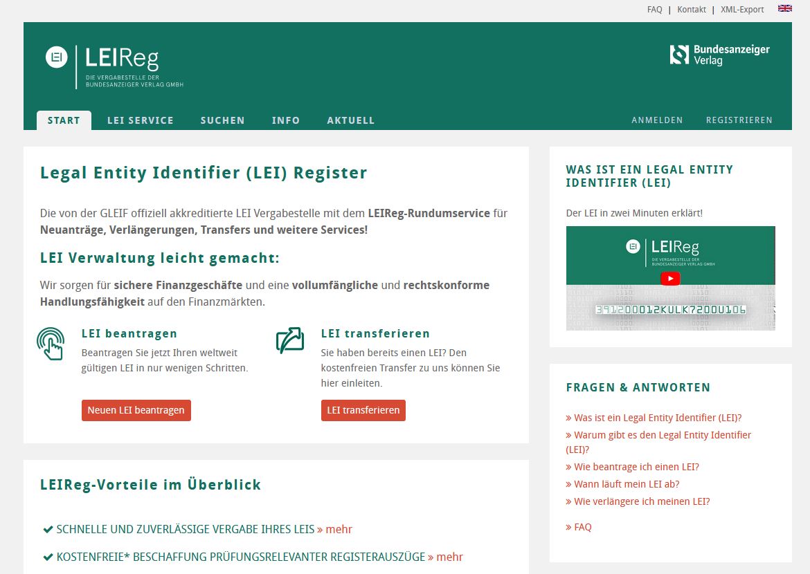 Bundesanzeiger | LEIReg